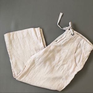 Joie | Pants & Jumpsuits | Joie Cream Wide Leg 0 Linen Pants | Poshmark